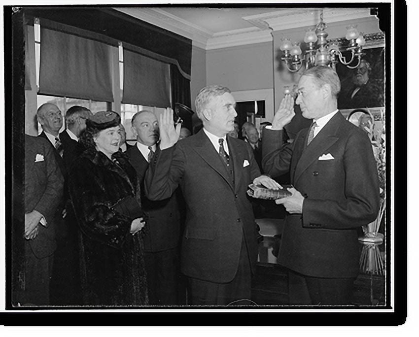 Historic Print, Edison takes oath as Secretary of Navy. Washington, D.C ...