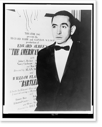 Historic Print, [Edward Albee, half-length portrait, standing beside ...