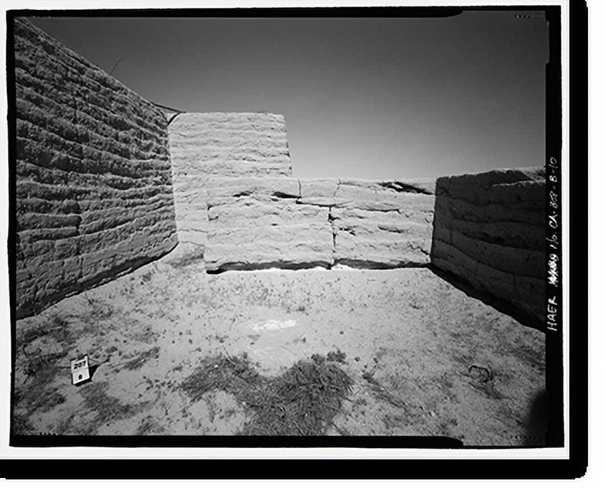 Historic Print, Edwards Air Force Base, South Base, Rammed Earth ...