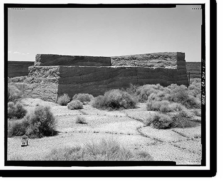 Historic Print, Edwards Air Force Base, South Base, Rammed Earth ...