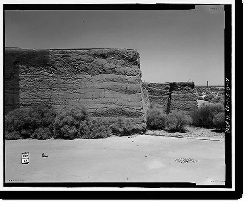 Historic Print, Edwards Air Force Base, South Base, Rammed Earth ...