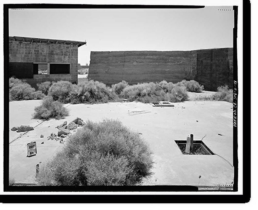 Historic Print, Edwards Air Force Base, South Base, Rammed Earth ...