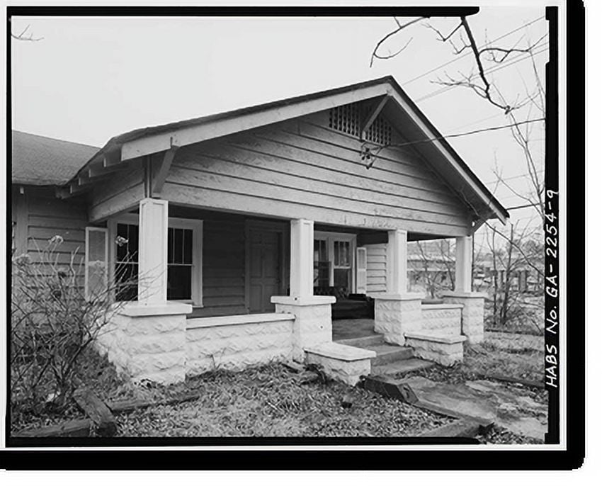 Historic Print, Eison House, Haynes Bridge Road at State Route 120 ...