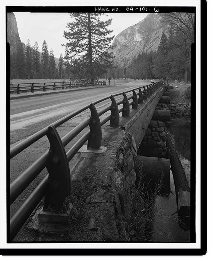 Historic Print, El Capitan Bridge, Spanning Merced River on El Capitan ...