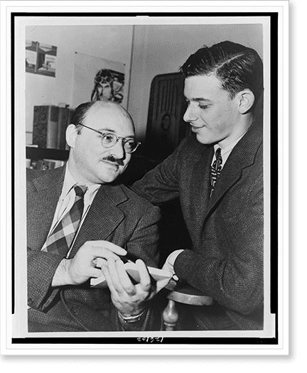 Historic Print, [Ellery Queen (left) and James Yaffe, half-length ...