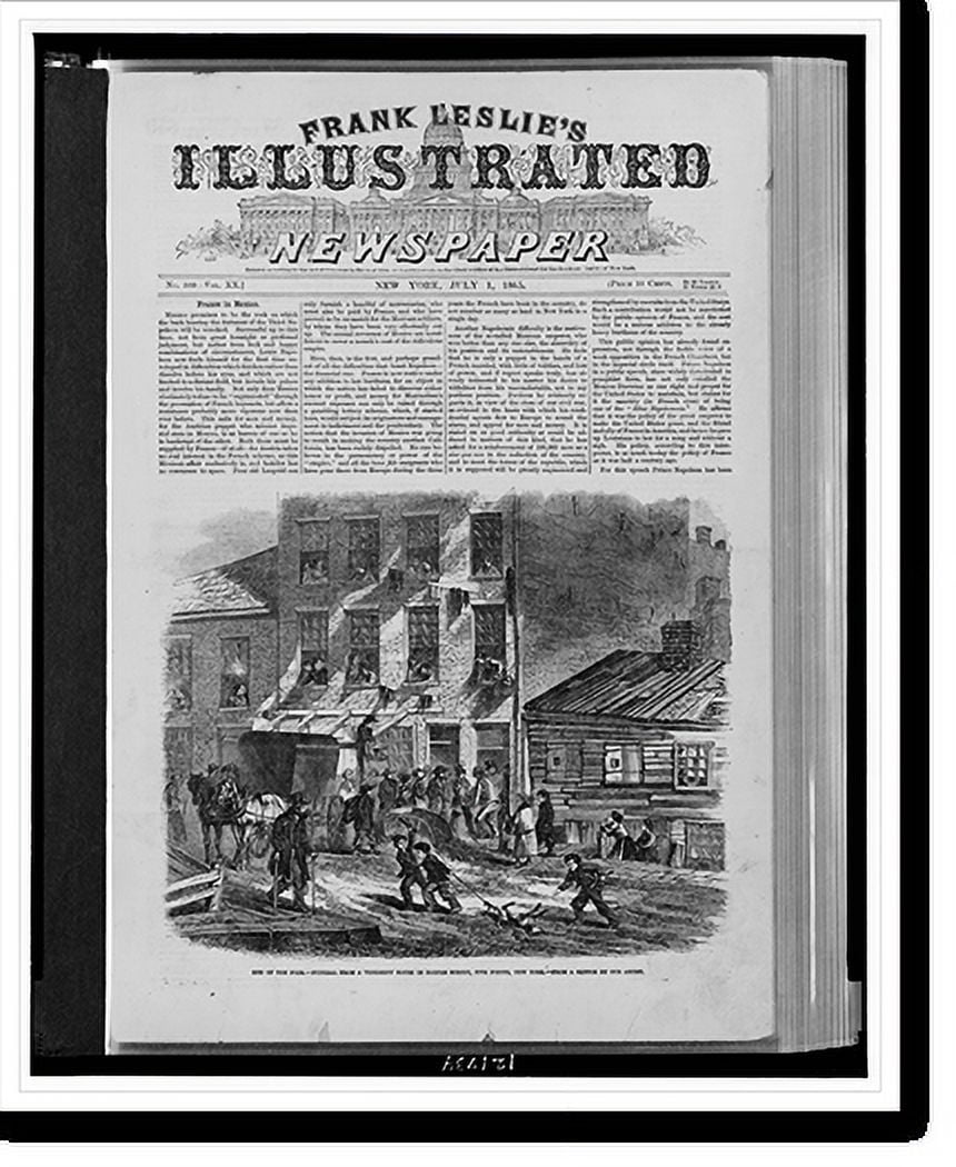 Historic Print, End of the poor Funeral from a tenement house in Baxter ...