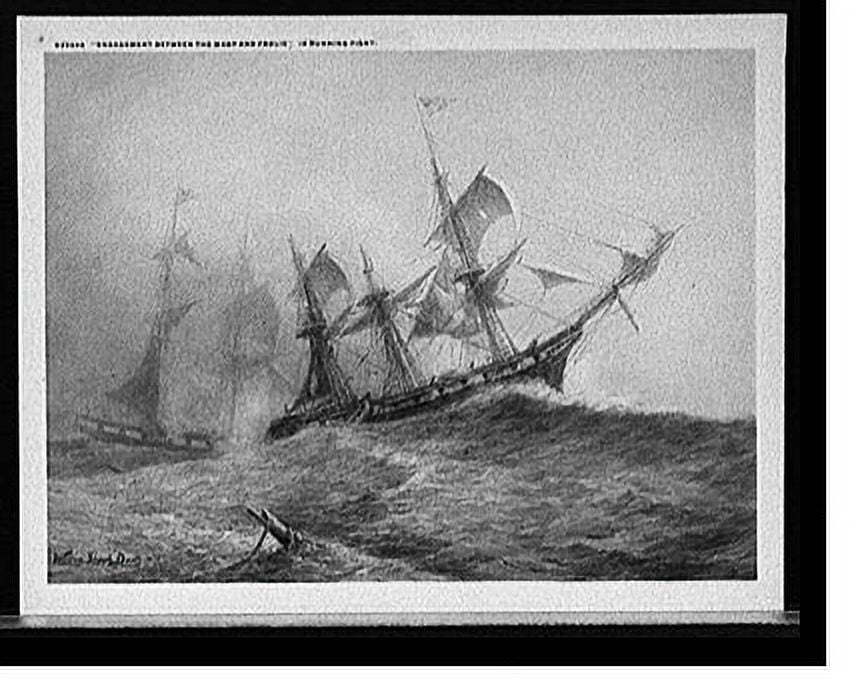 Historic Print, Engagement between the Wasp and Frolic (a running fight ...