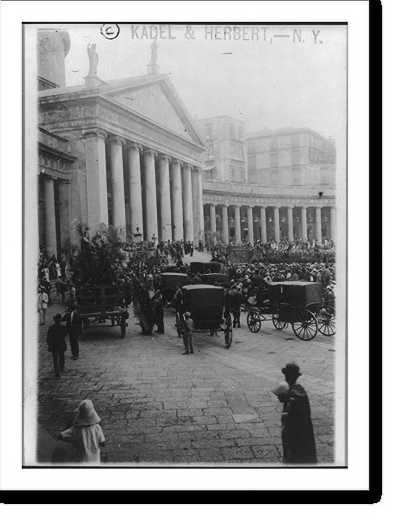 Historic Print, [Enrico Caruso, 1873-1921, funeral at Church San ...