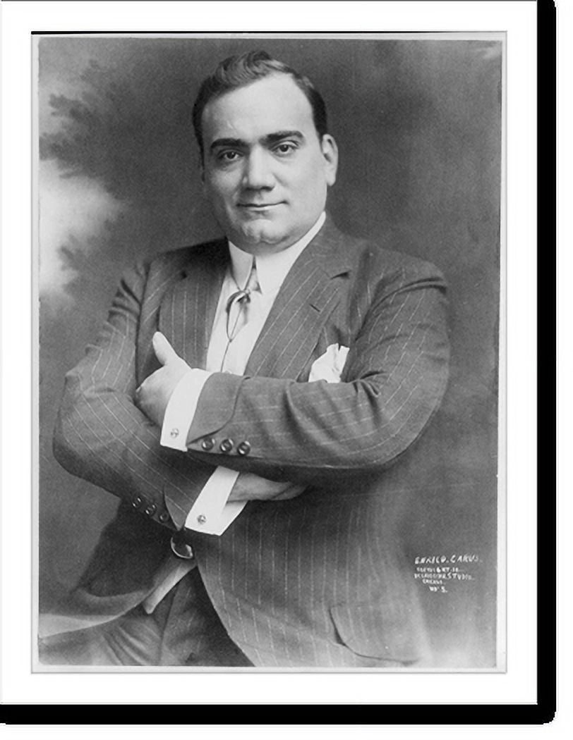 Historic Print, [Enrico Caruso, 1873-1921, half-length portrait, seated ...