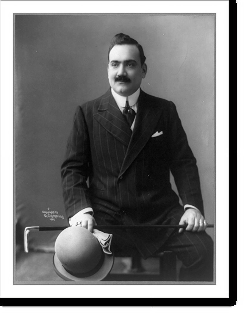 Historic Print, [Enrico Caruso, three-quarter length portrait, seated ...
