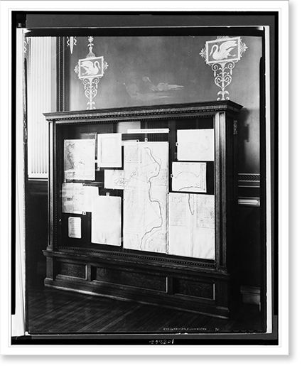 Historic Print, [Exhibit of maps drawn by General George Washington ...