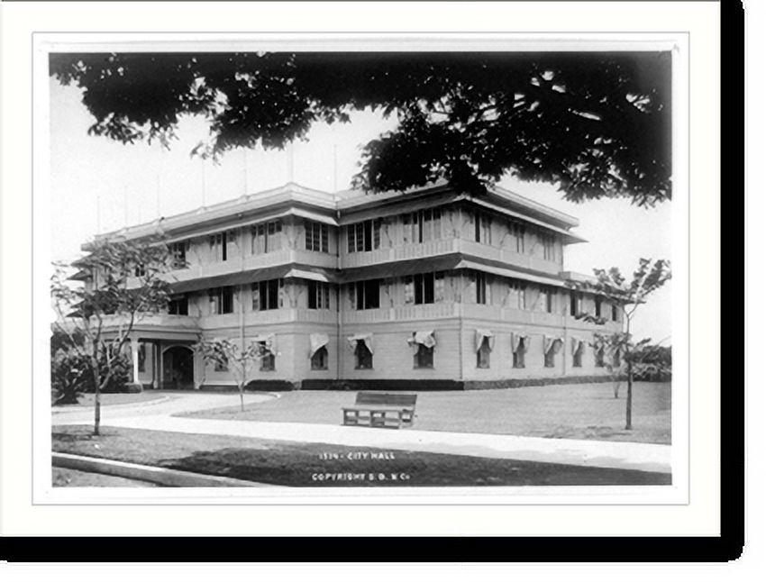 Historic Print, [Exteriors of buildings in Manila, Philippine Islands ...