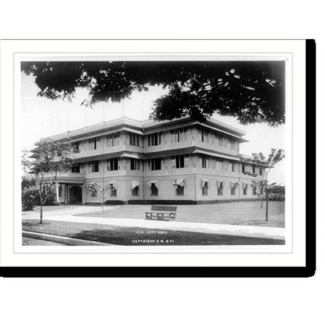 Historic Print, [Exteriors of buildings in Manila, Philippine Islands ...