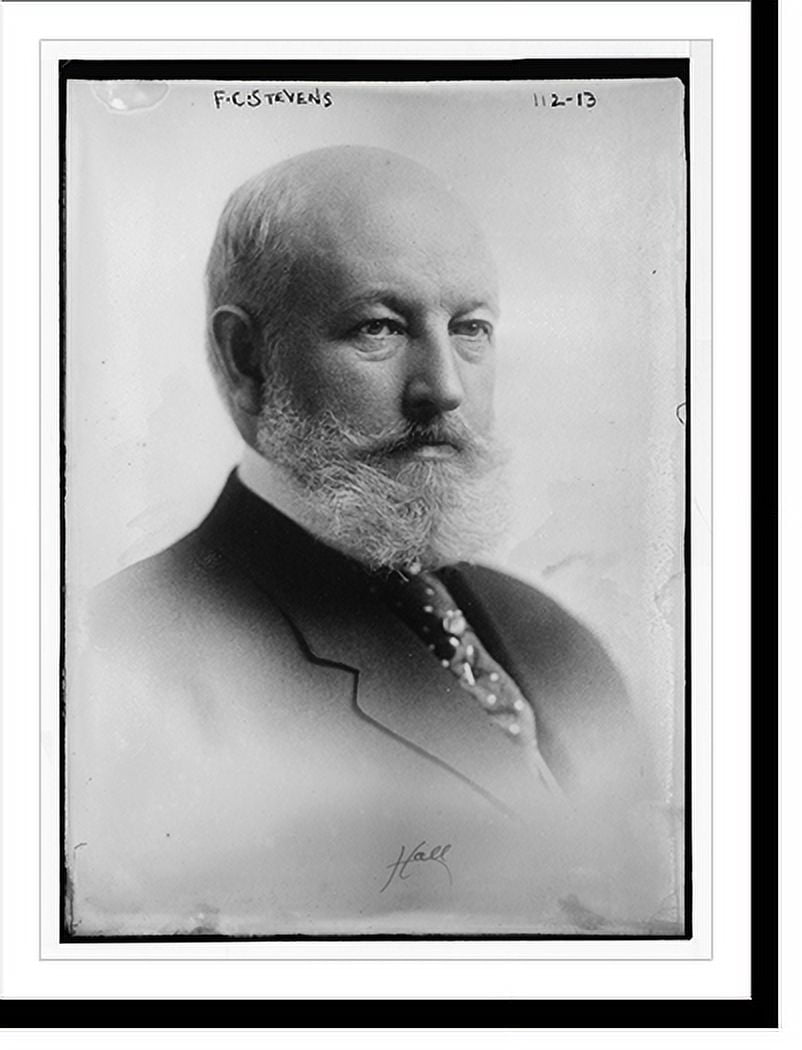 Historic Print, F.C. Stevens, portrait bust, photograph by Hall.Hall ...