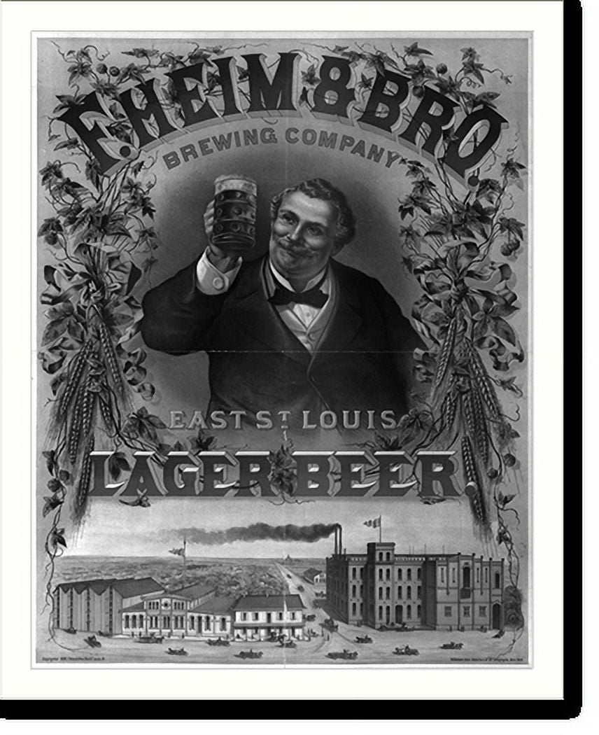 Historic Print, F. Heim & Bro. brewing company, lager beer, East St ...