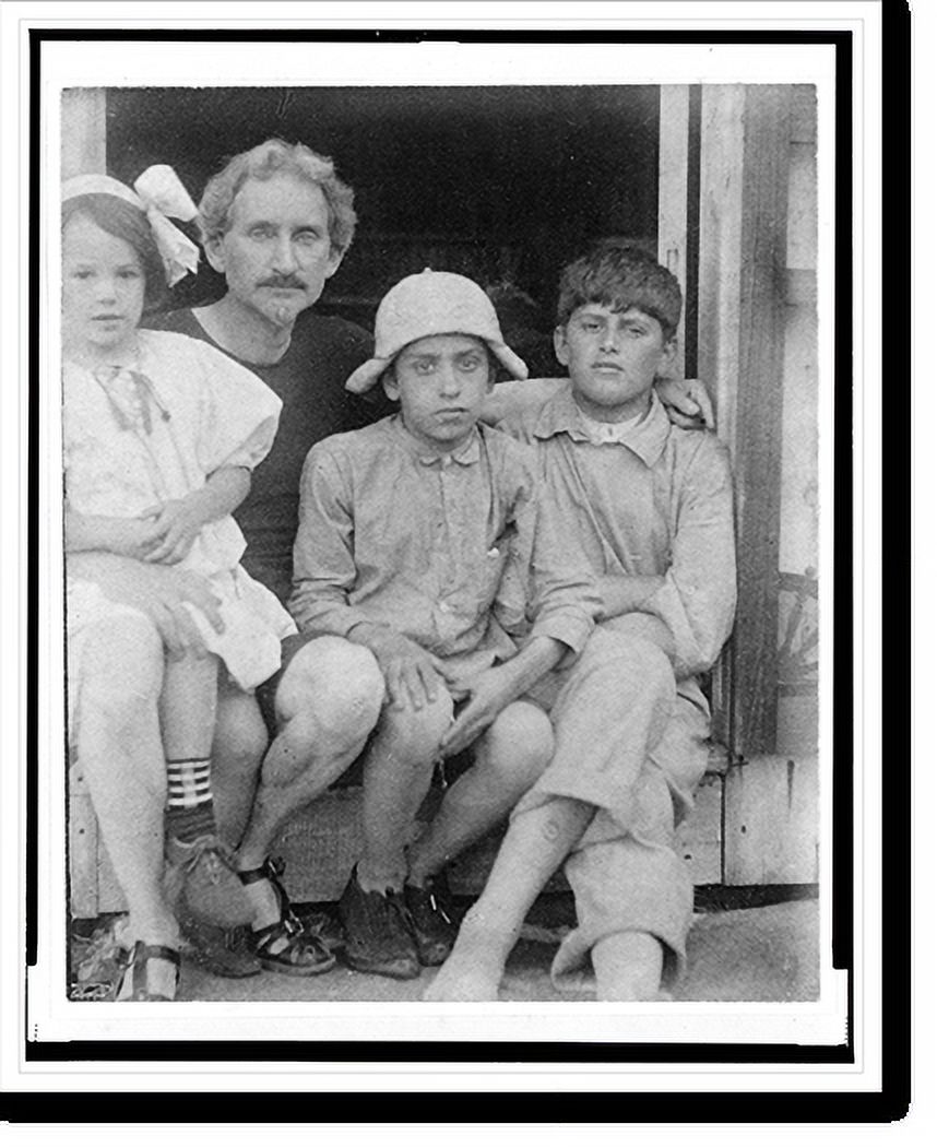 Historic Print, [F. Holland Day seated in a doorway with three children ...
