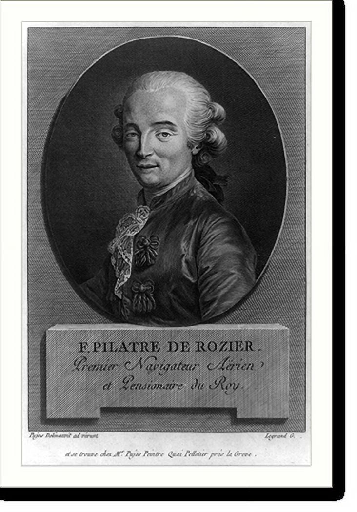 Historic Print, F. Pilatre de Rozier. Premier navigateur aerien et ...