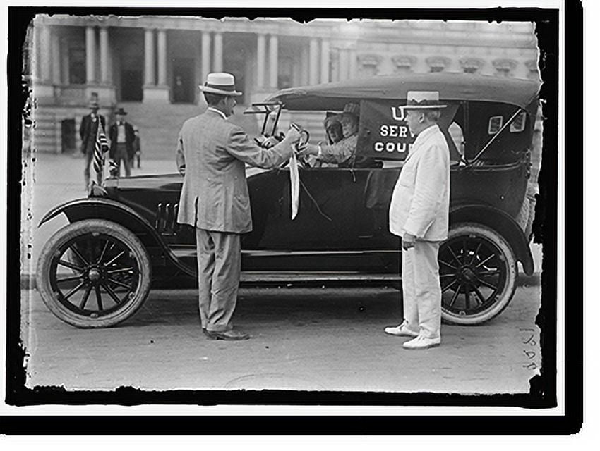 Historic Print, FULKERSON, MRS. ROE. DRIVING MAIL AUTO. P.O. DEPT., 16 ...