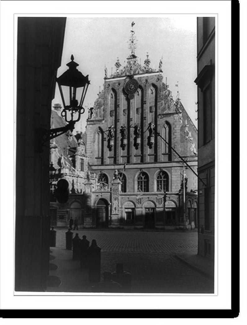 Historic Print, [Facade of the church (of St. Peter?), Riga, Latvia ...