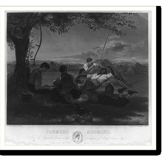 Historic Print, Farmers nooning, from the original picture in the ...