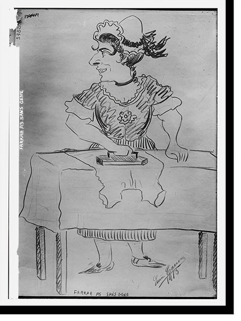 Historic Print, Farrar as Sans Gene (cartoon), 16" x 20" - Walmart.com