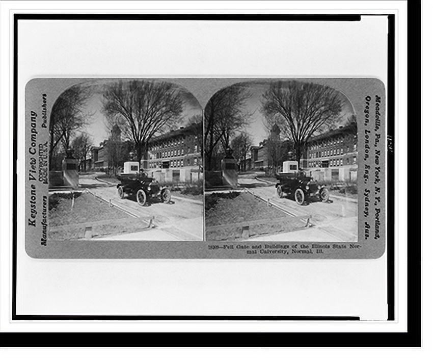 Historic Print, Fell Gate and buildings of the Illinois State Normal ...