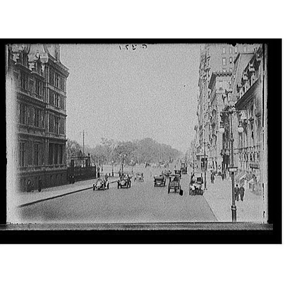 Historic Print, [Fifth Avenue at Fifty-seventh Street, north to Central ...