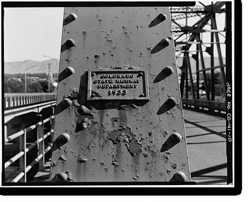 Historic Print, Fifth Street Bridge, U.S. 50 at Colorado River, Grand ...