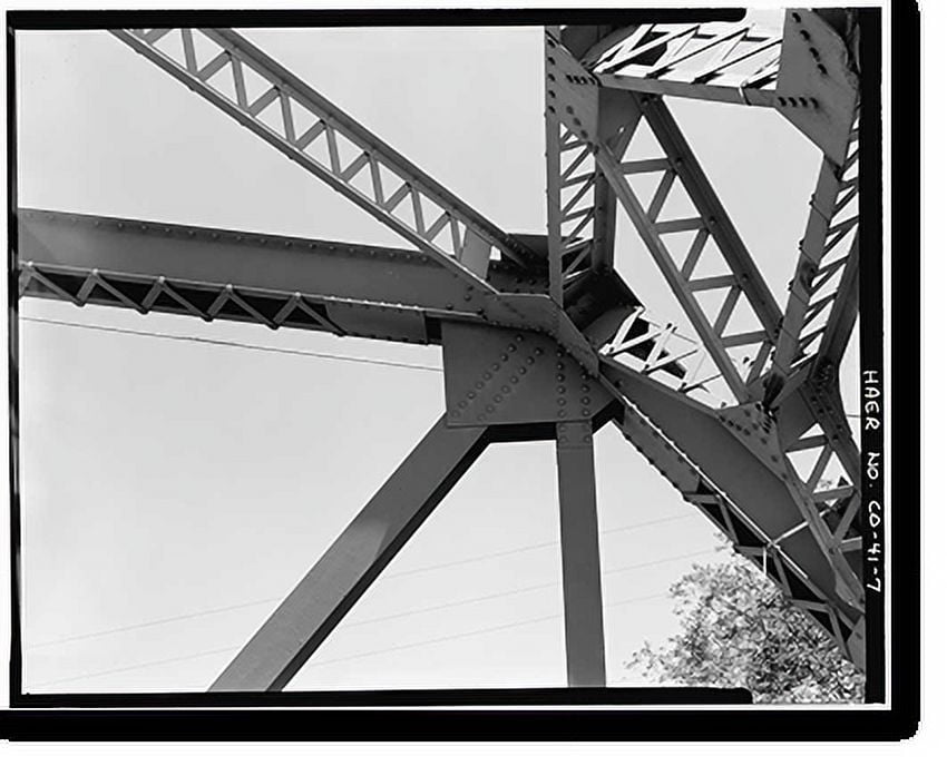 Historic Print, Fifth Street Bridge, U.S. 50 at Colorado River, Grand ...