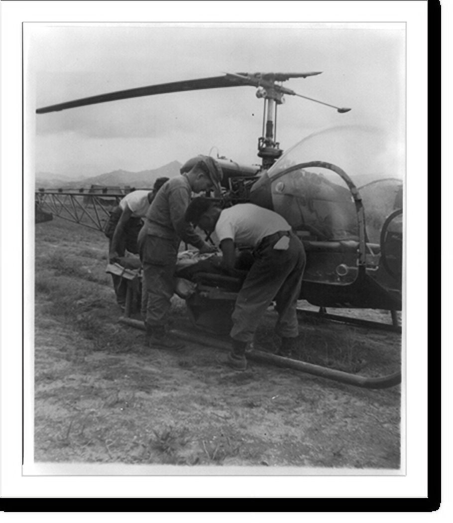Historic Print, Final check is made by Capt. Robert Crilly of the Army Medical Corps just before ...