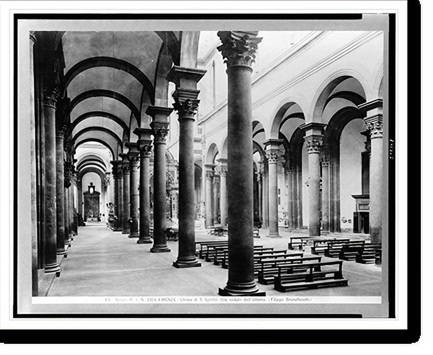 Historic Print, Firenze - Chiesa di S. Spirito. Una veduta dell'interno ...