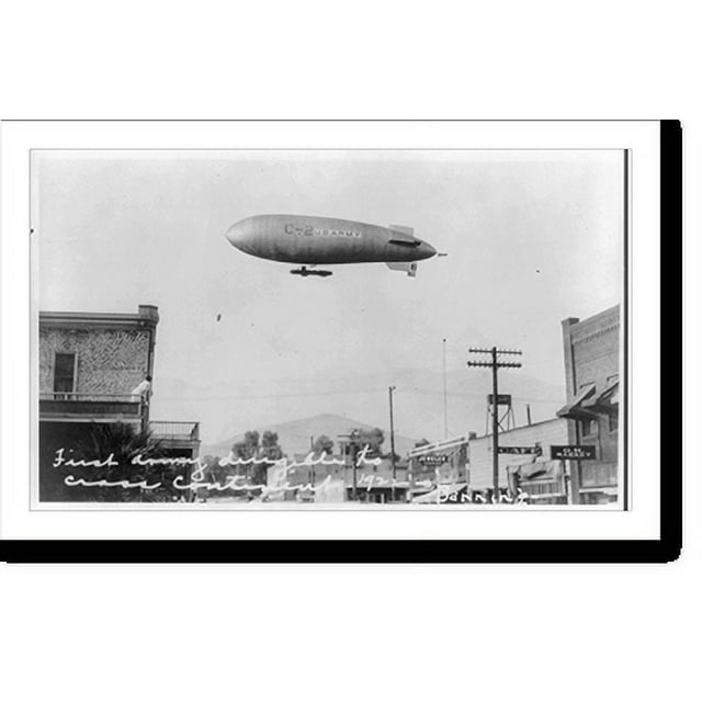 Historic Print, First Army dirigible to cross continent 1922, 18" x 24 ...