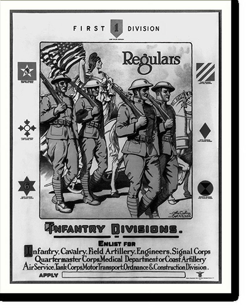 Historic Print, First division regulars - Infantry divisions - Enlist ...