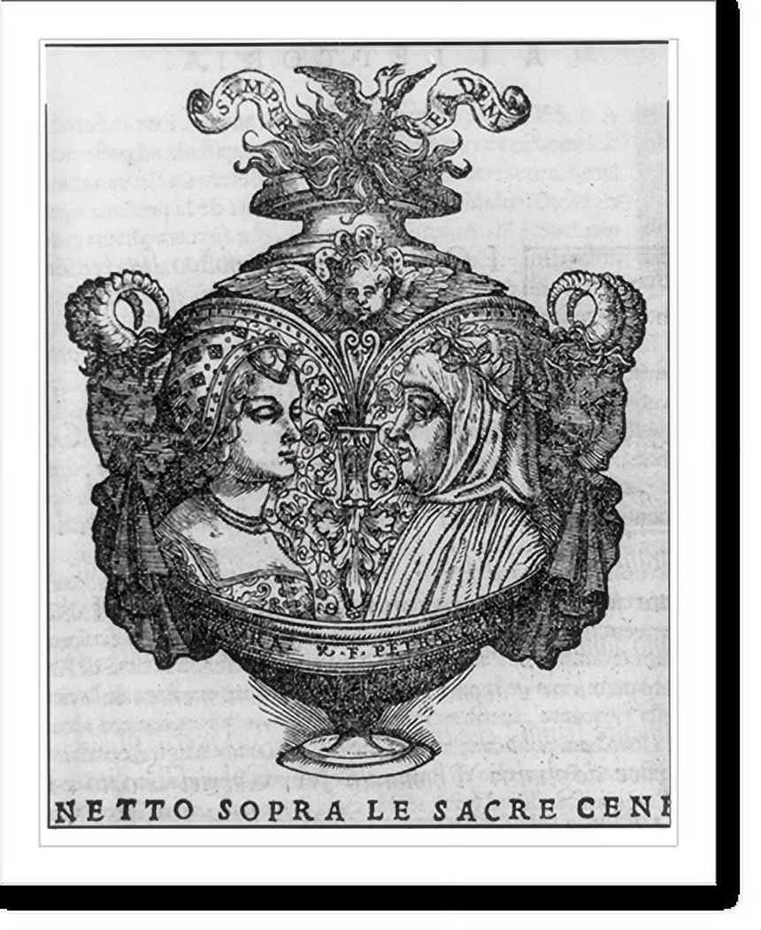 Historic Print, First fol. (reverse) after title page (vase with ...