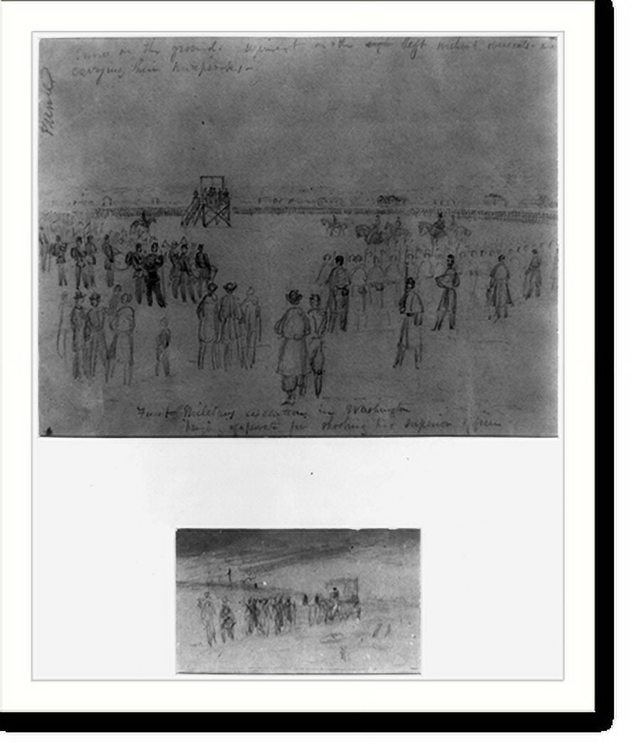 Historic Print, First military execution in Washington; hanging of a ...