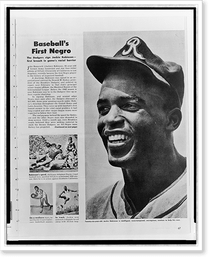 Historic Print, [First page of a LOOK magazine article titled Baseball ...