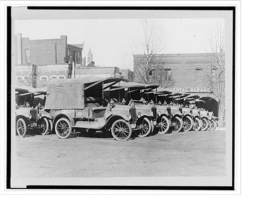 Historic Print, [Fleet of former army ambulances ready for service as ...