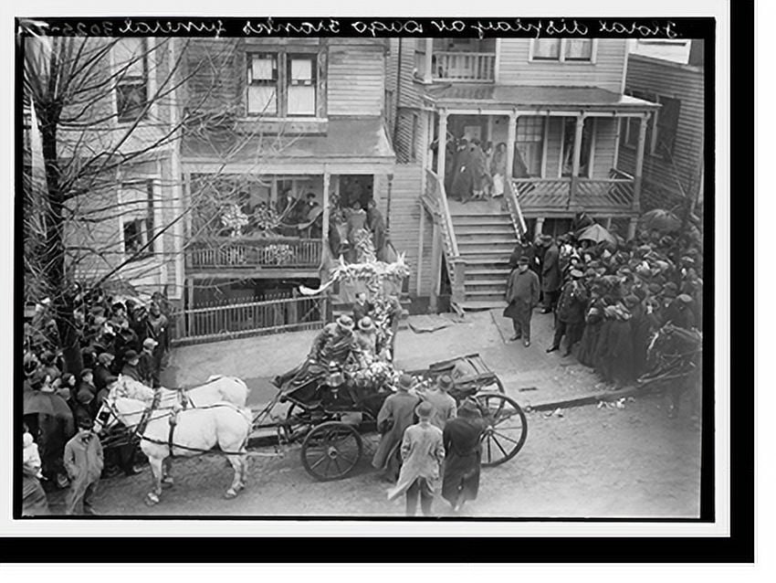 Historic Print, Floral display at Dago Frank's funeral, 18" x 24 ...