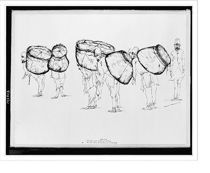 Historic Print, Food line: the first lunch after a big famine, or the ...