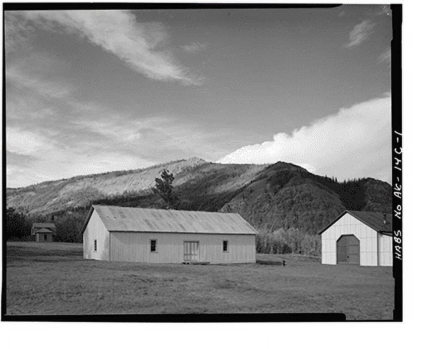Historic Print, Fort Egbert, Granary, Yukon River at Mission Creek ...