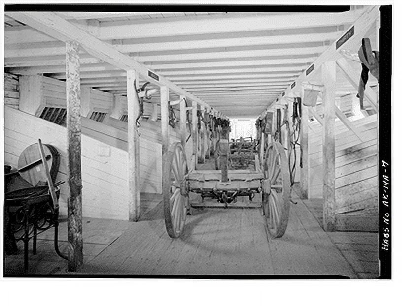 Historic Print, Fort Egbert, Mule Barn, Yukon River at Mission Creek ...