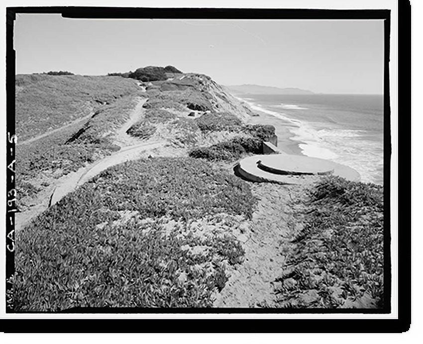 Historic Print, Fort Funston, Panama Mounts for 155mm Guns, Skyline ...