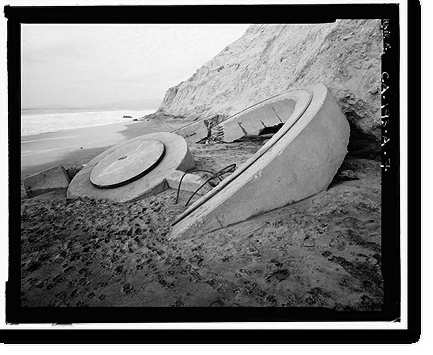 Historic Print, Fort Funston, Panama Mounts for 155mm Guns, Skyline ...