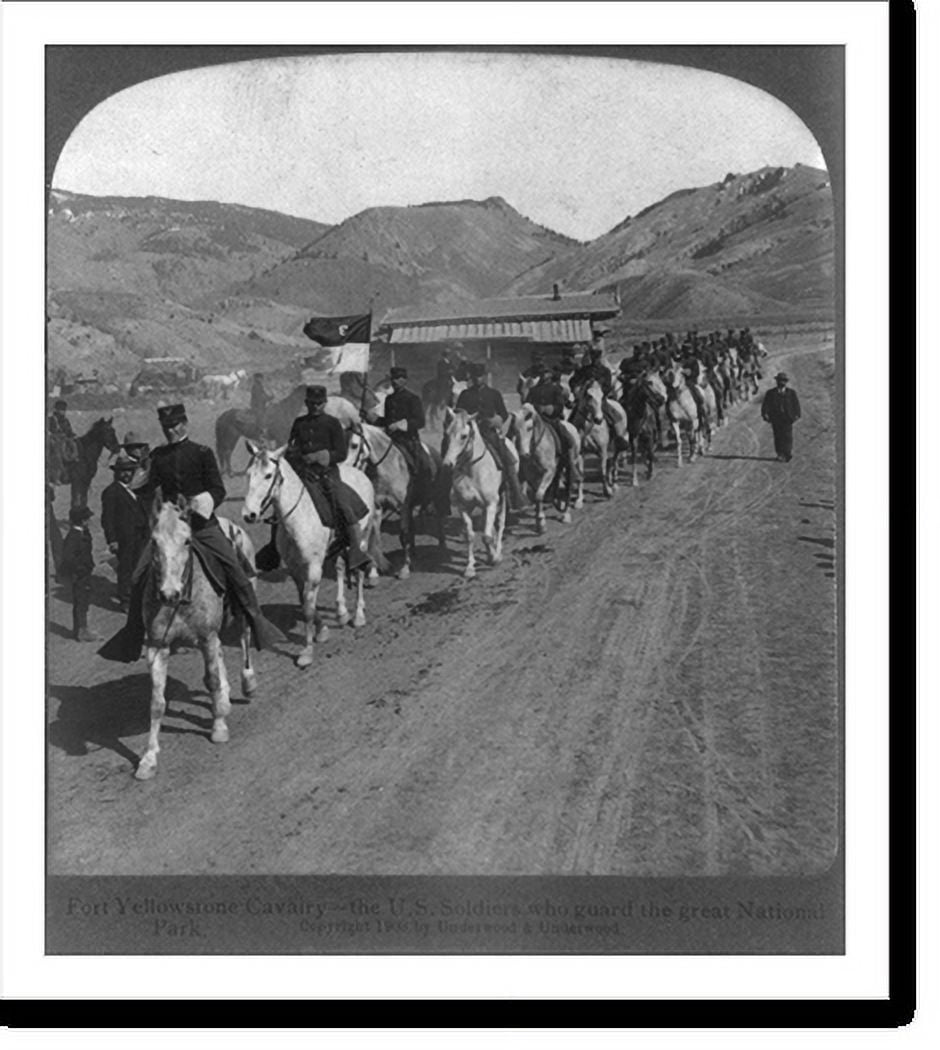 Historic Print, Fort Yellowstone Cavalry - the U.S. soldiers who guard ...
