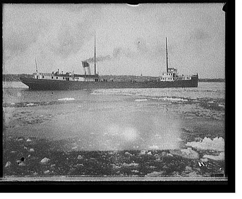 Historic Print, [Freighter under steam, possibly Saint Marys River ...