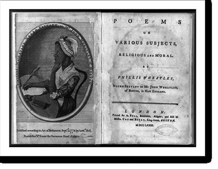Historic Print, [Frontis.: portrait of Phyllis Wheatley, and title p ...