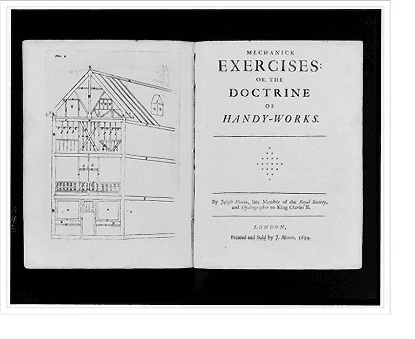 Historic Print, [Frontispiece and title page for Mechanick exercises by ...
