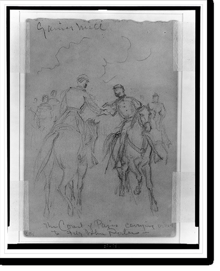 Historic Print, Gaines Mill. The Count of Paris carrying orders to Fitz ...