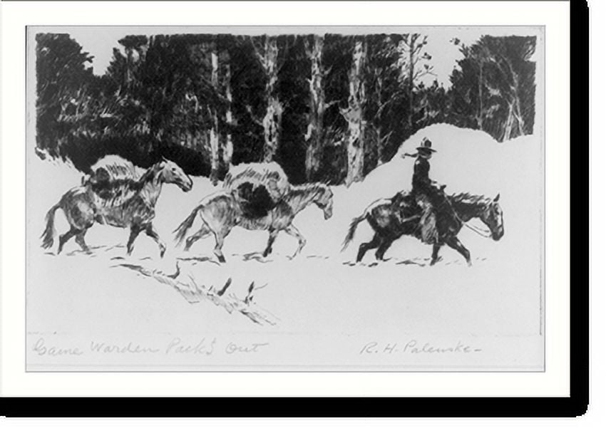Historic Print, Game warden packs out, 16" x 20" - Walmart.com