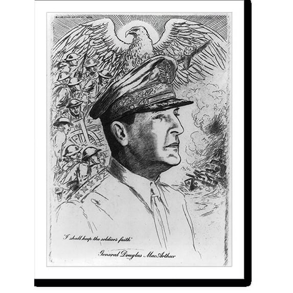 Historic Print, Gen. Douglas Mac Arthur, 1880-1964, 16" x 20" - Walmart.com